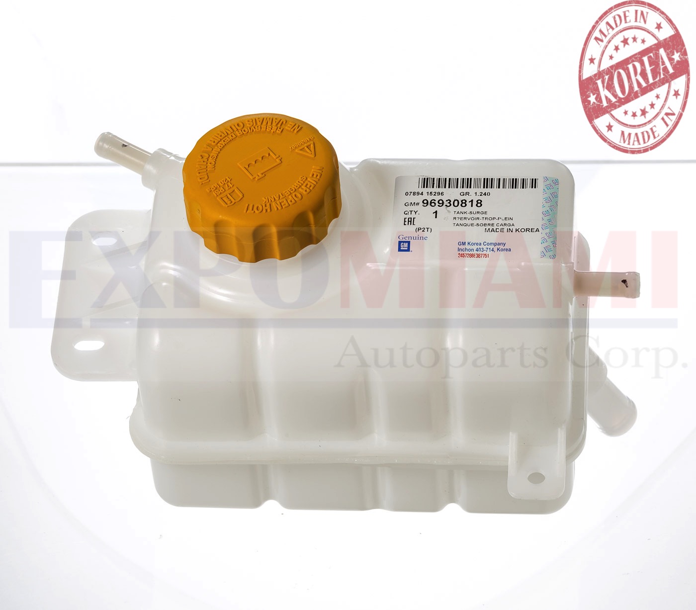 Genuine 07-11 Aveo Pontiac G3 1.6L Engine Coolant Reservoir Tank w/cap ...