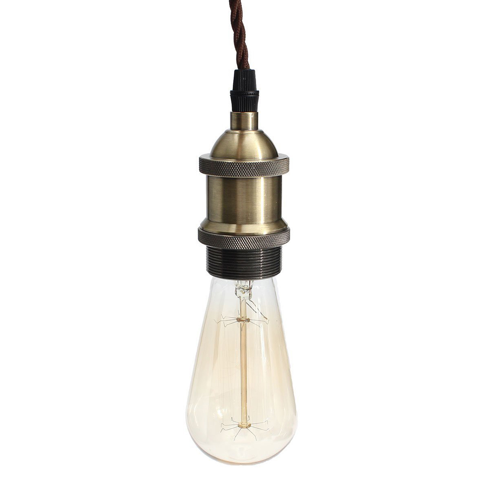 Vintage Industrial Light Kit Retro Pendant Ceiling Lamp Base Rose E27 ...