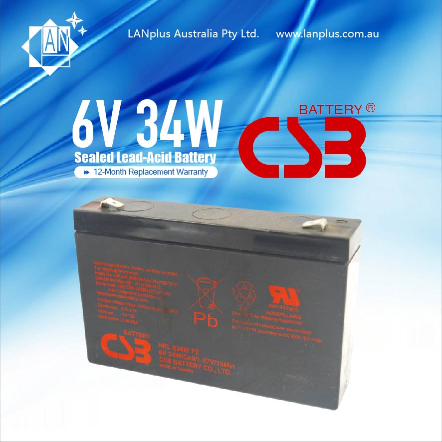 New CSB 12V 24W SLA Battery APC RBC114 > 5Ah 7Ah HR1224W For UPS ES450 ...