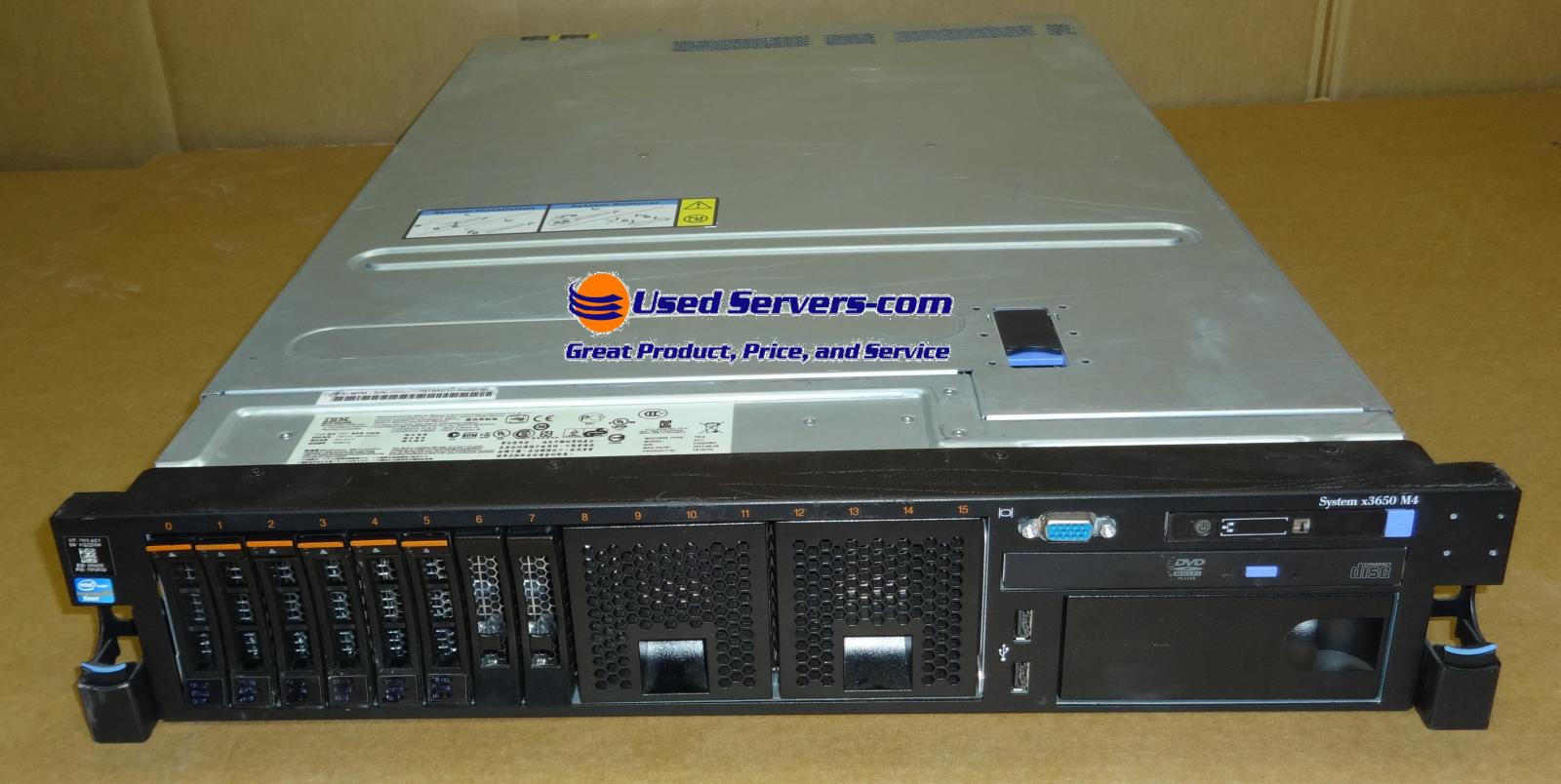 IBM 7915-AC1 X3650 M4 Server 2.0GHZ 8C 32GB DVD RPS M5110E 6 x 146GB ...