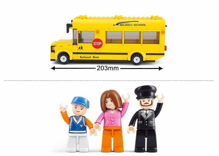Sluban School Bus B0507 Compatible with LEGO. Building Block Toy Set | eBay